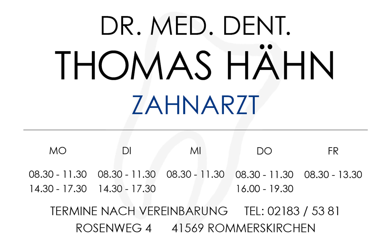 ZAHNARZT | DR. THOMAS HÄHN | ROMMERSKIRCHEN